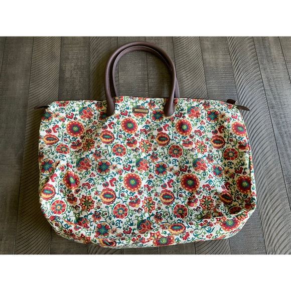Longaberger | Bags | Longaberger Tote Bag Large Floral Print Carryall ...